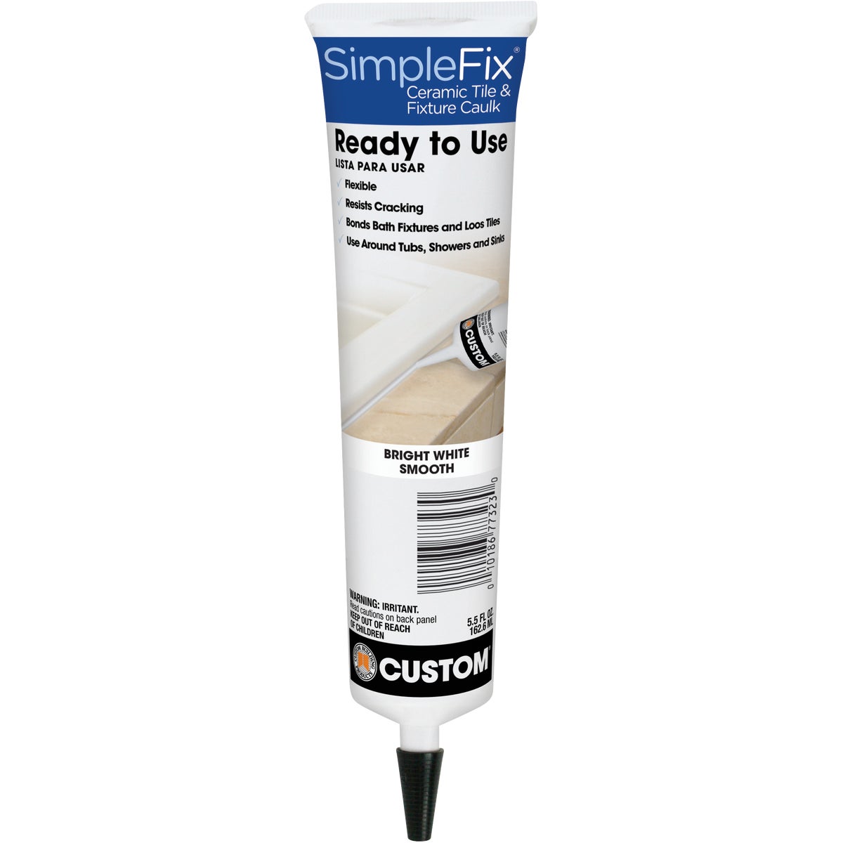 SimpleFix 5.5 Oz. Bright White Ceramic Tile & Fixture Caulk – Hemlock Hardware