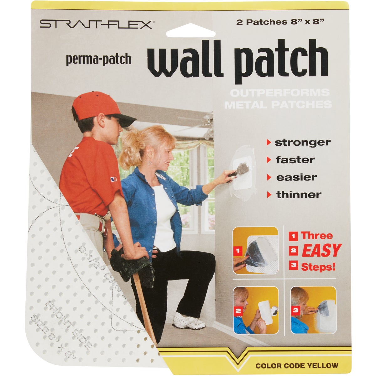 Strait-Flex Perma-Patch 8 In. x 8 In. Compound Drywall Patch (2-Pack) – Hemlock Hardware