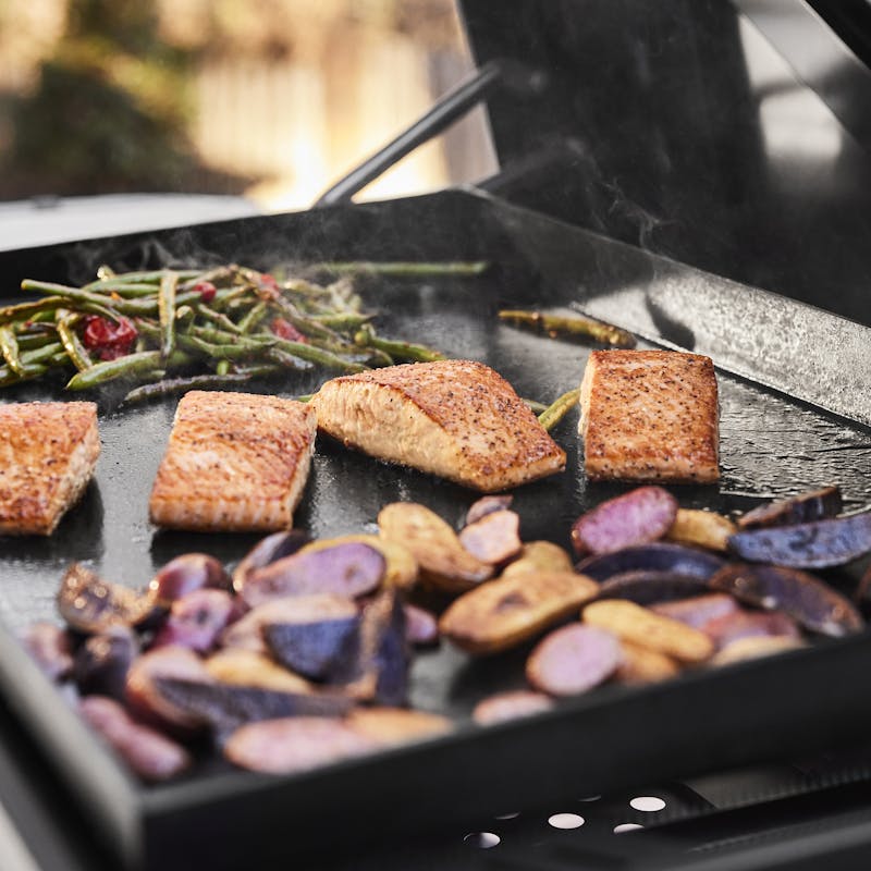 Weber Slate™ 30" Rust-Resistant Griddle with extendable side table ...