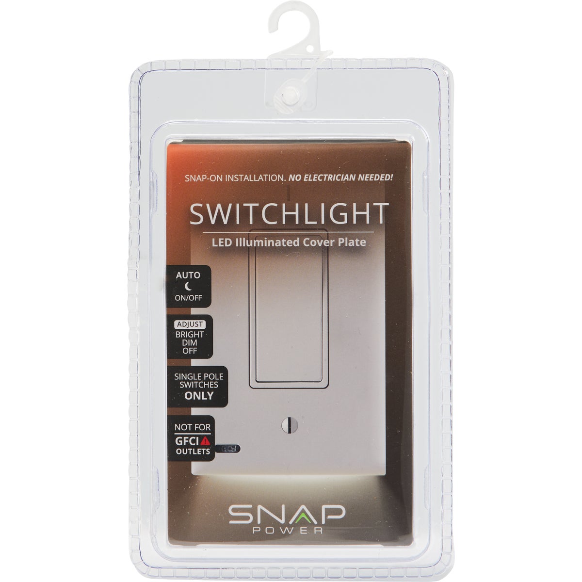 SnapPower SwitchLight 1-Gang Rocker Wall Plate, White – Hemlock Hardware