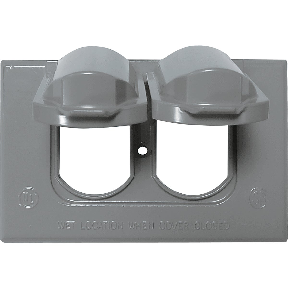 Southwire Single Gang Horizontal Gray Weatherproof Duplex Cover ...