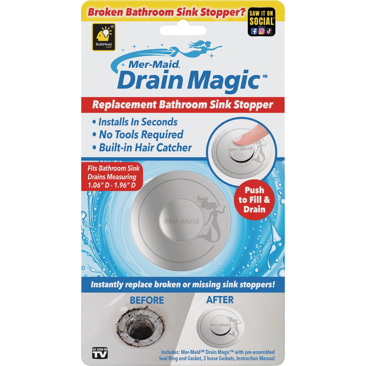 Mer-Maid Drain Magic Strainer – Hemlock Hardware
