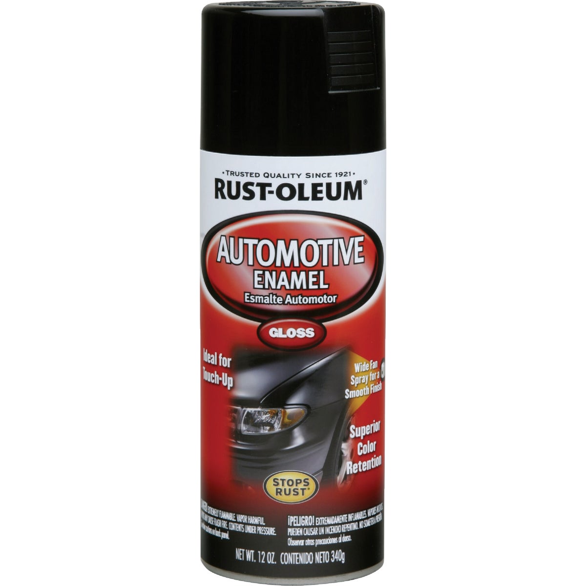 Rust-Oleum Stops Rust Automotive Enamel Spray Paint, 12 Oz., Gloss Bla ...