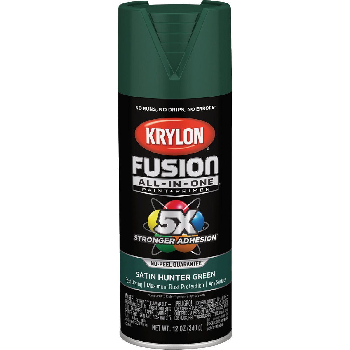 Krylon Fusion All-In-One 12 Oz. Satin Spray Paint, Hunter Green ...