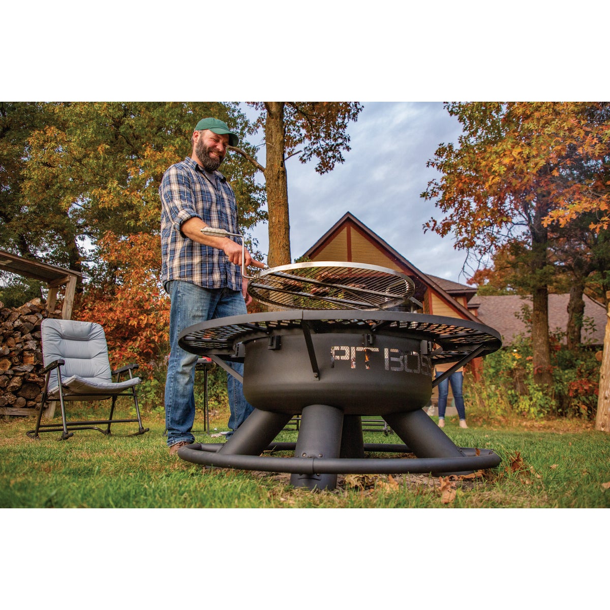 Pit Boss 2-In-1 24 In. Black Round Fire Pit & Grill – Hemlock Hardware