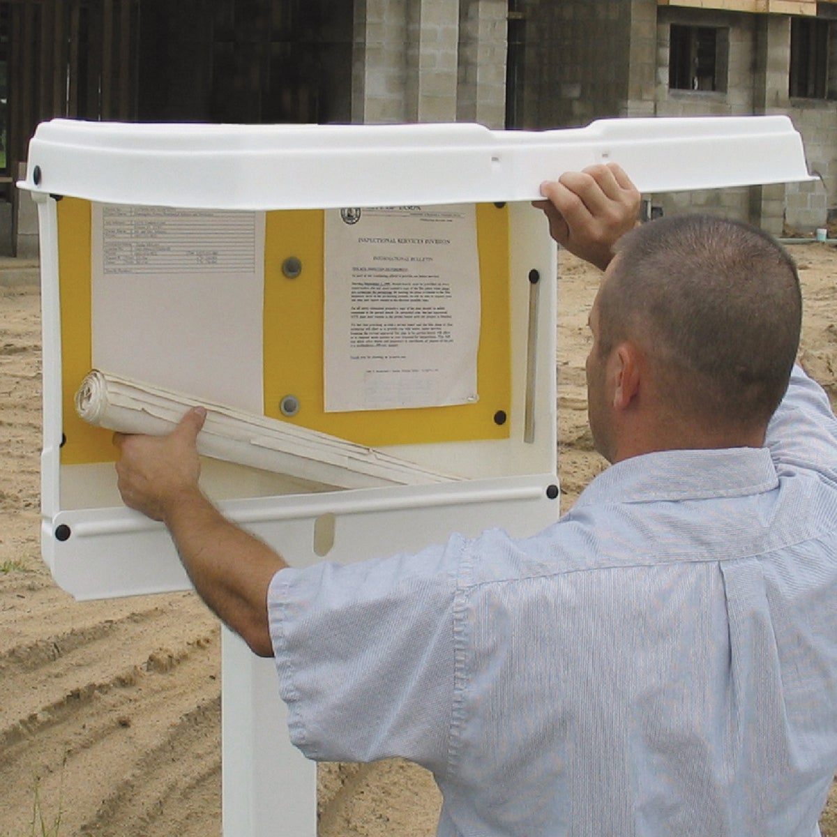 Doc-Box 21 In. x 27 In. x 4 In. Outdoor/Indoor Standard Posting Permit ...