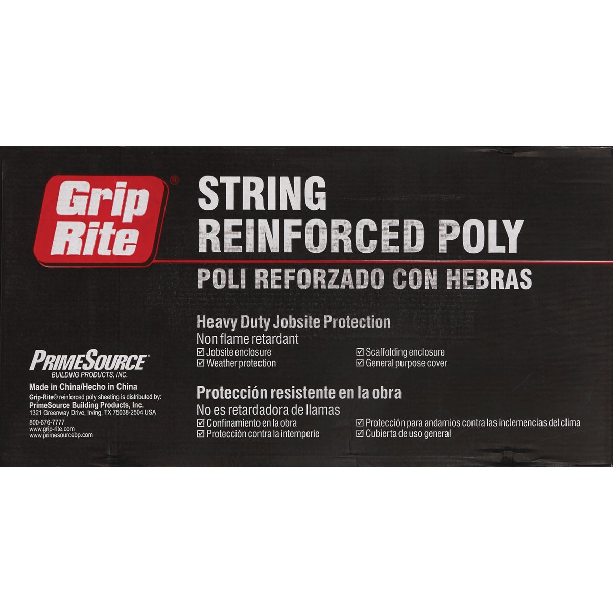 Grip Rite 40 Ft. X 100 Ft. String Reinforced Poly Film Clear 4 Mil. Pl ...