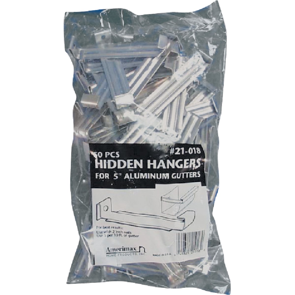 Amerimax K Style Galvanized Hidden Gutter Hanger Bracket with Screw ...