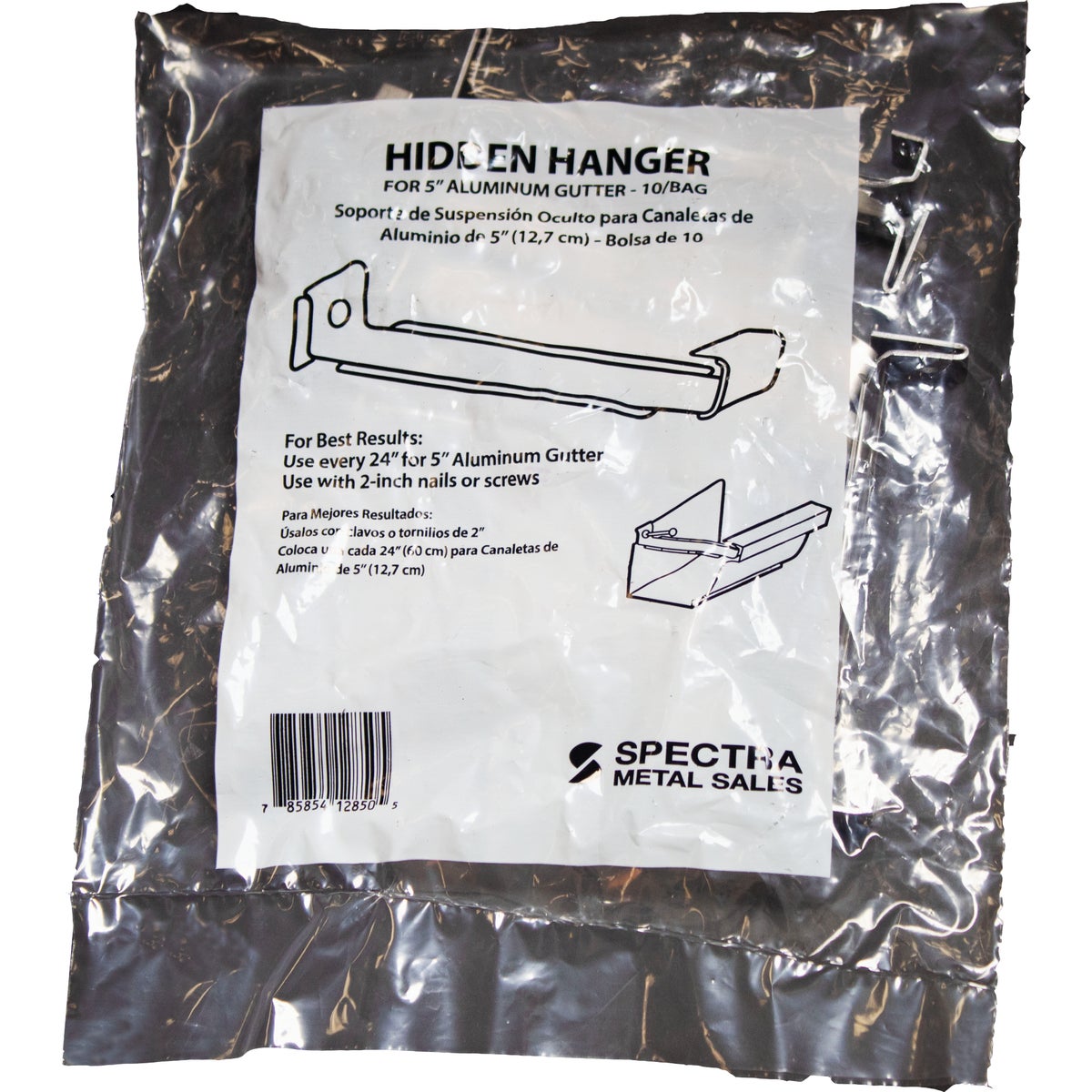 Spectra Metals K Style Aluminum Hidden Gutter Hanger Bracket, (10-Pack ...