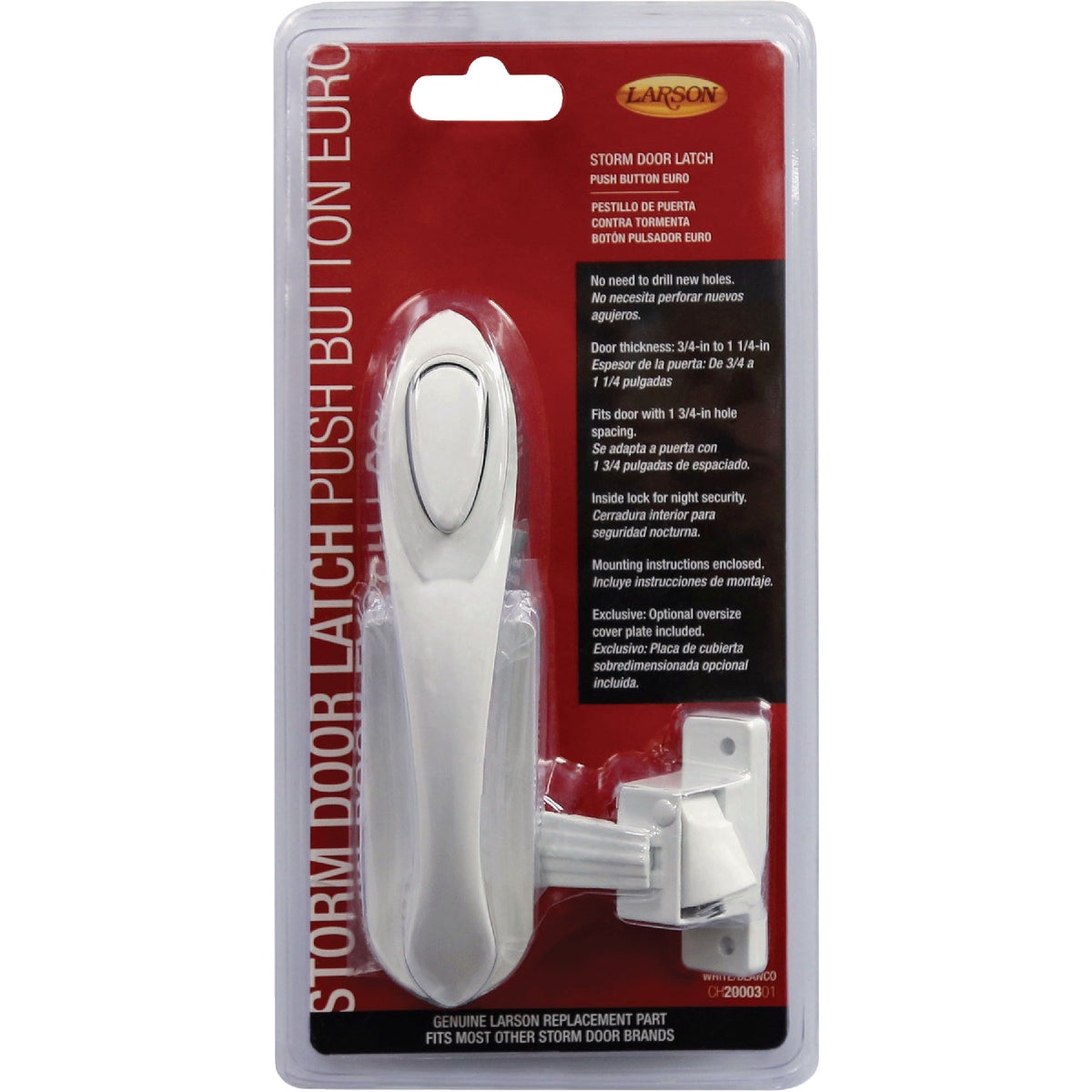 Larson Euro White Push Button Door Latch – Hemlock Hardware