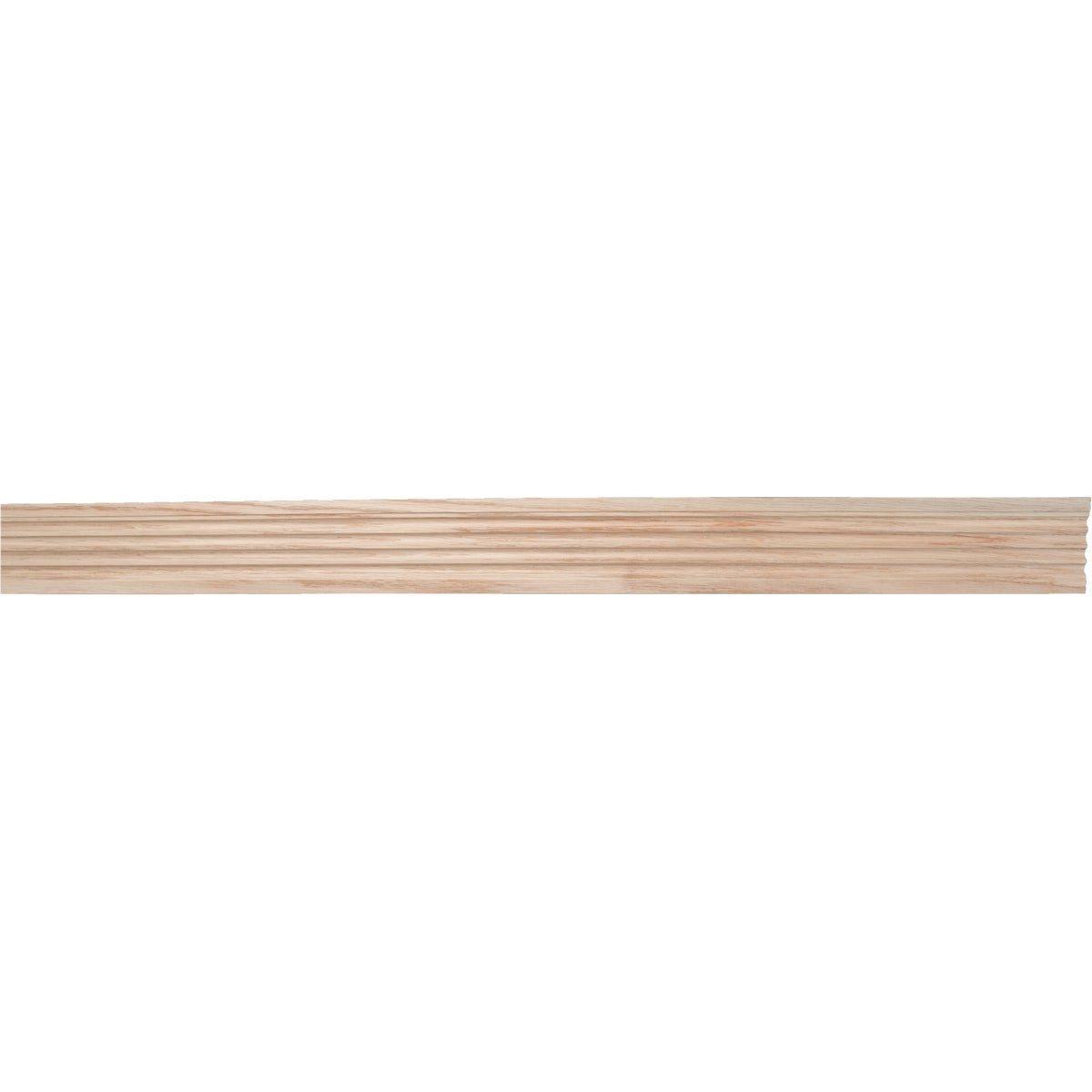 House of Fara 7/16 In. W. x 3 In. H. x 7 Ft. L. Natural Solid Oak Flut ...