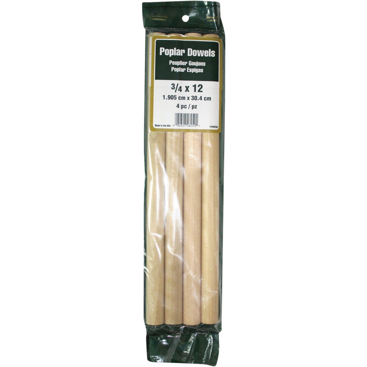 Madison Mill 3/4 In. x 12 In. Poplar Dowel Rod (4 Pieces) – Hemlock ...