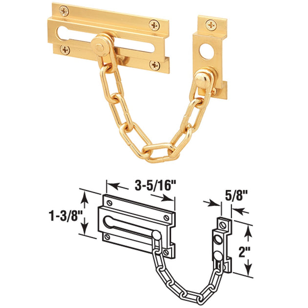 Defender Security Solid Brass Chain Door Guard – Hemlock Hardware