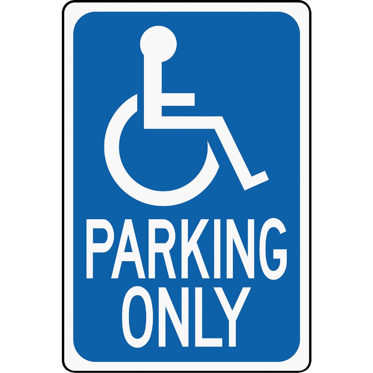 Hy-Ko Heavy-Duty Aluminum Sign, Handicap Parking Only – Hemlock Hardware