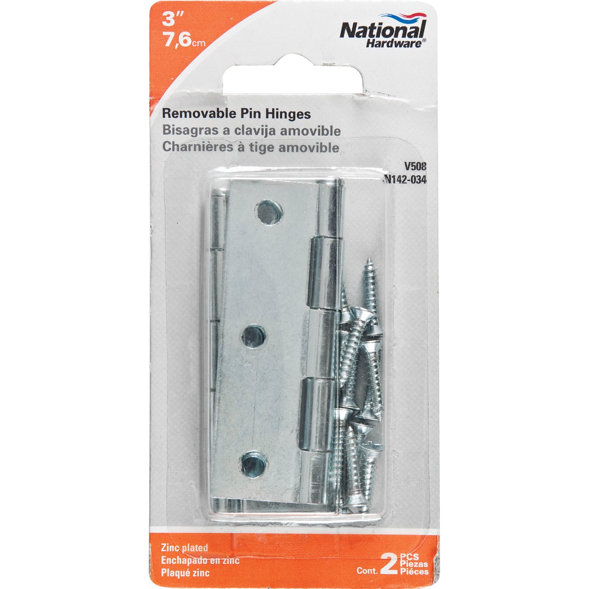 National 3 In. Zinc Loose-Pin Narrow Hinge (2-Pack) – Hemlock Hardware