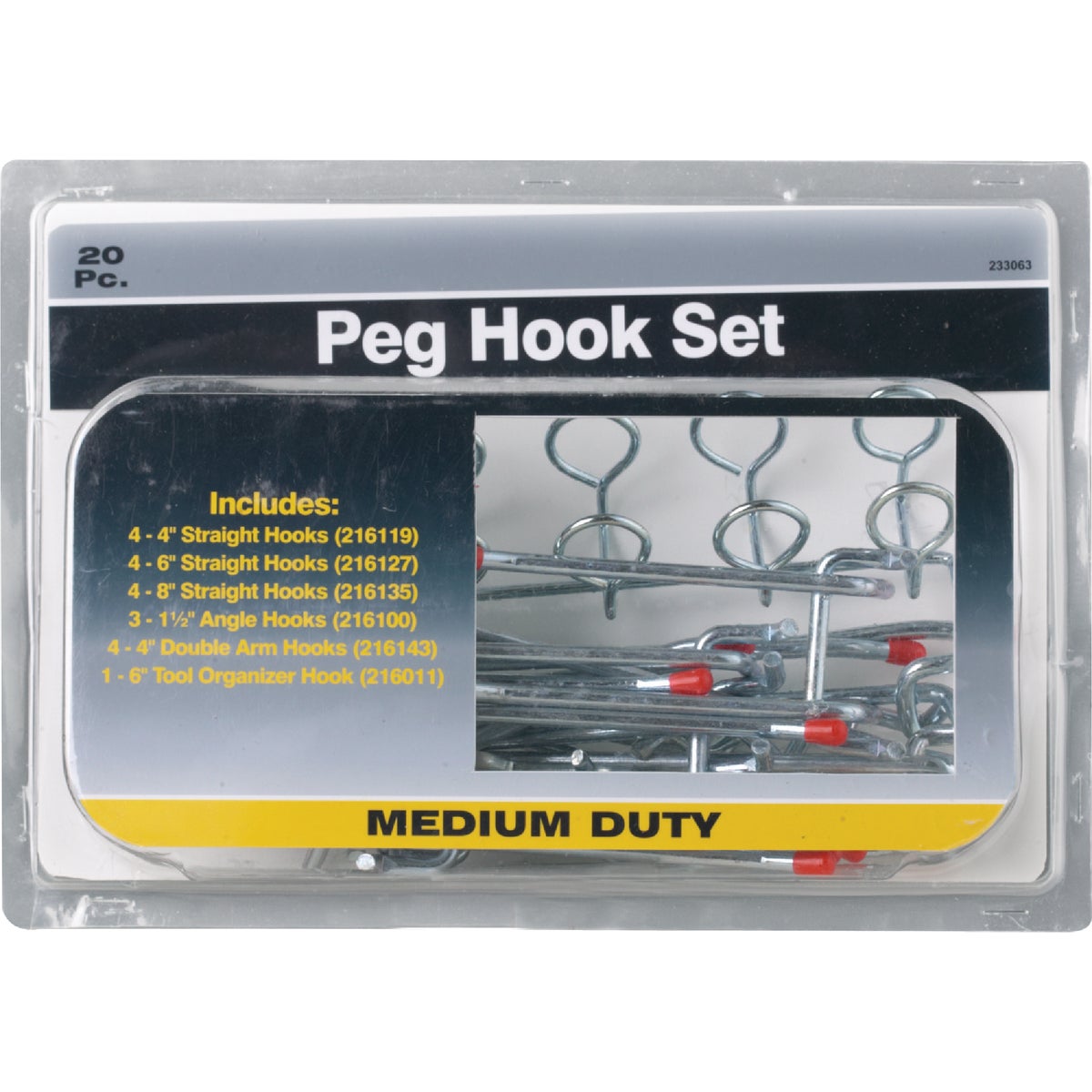 Medium Duty Pegboard Hook Set (20-Piece) – Hemlock Hardware