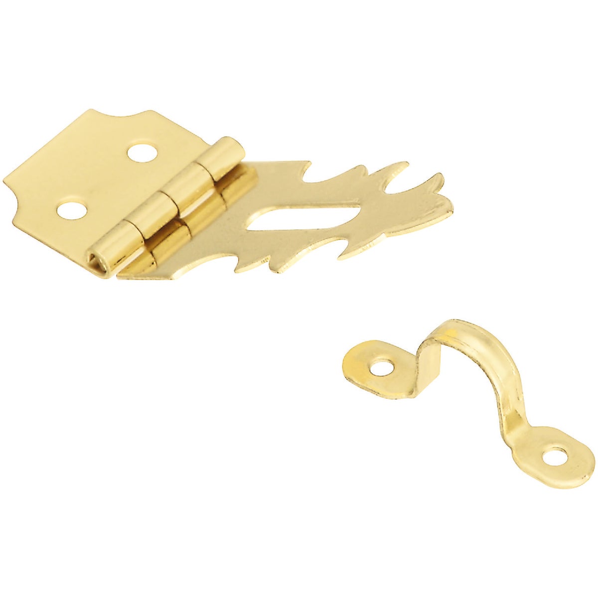 National 3/4 In. x 2-3/4 In. Solid Brass Decorative Hasp With Hook ...