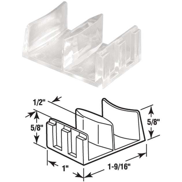 Prime-Line Shower Door Bottom Guide – Hemlock Hardware