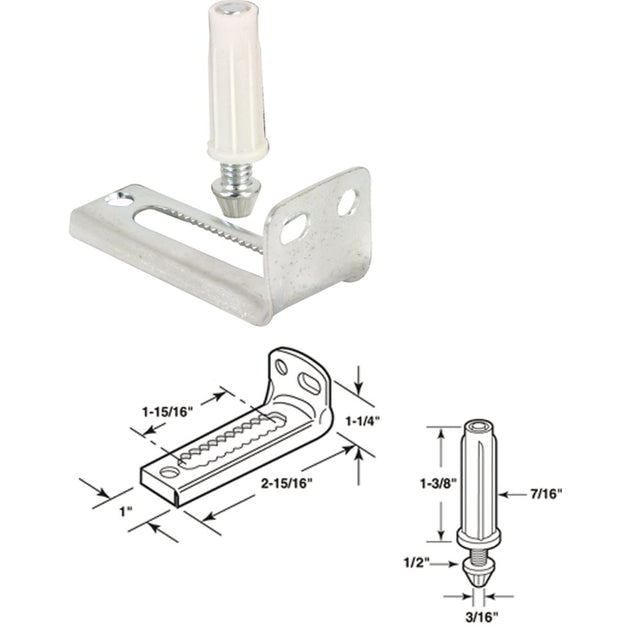 Prime-Line Bottom Pivot Bracket & Pin Kit – Hemlock Hardware