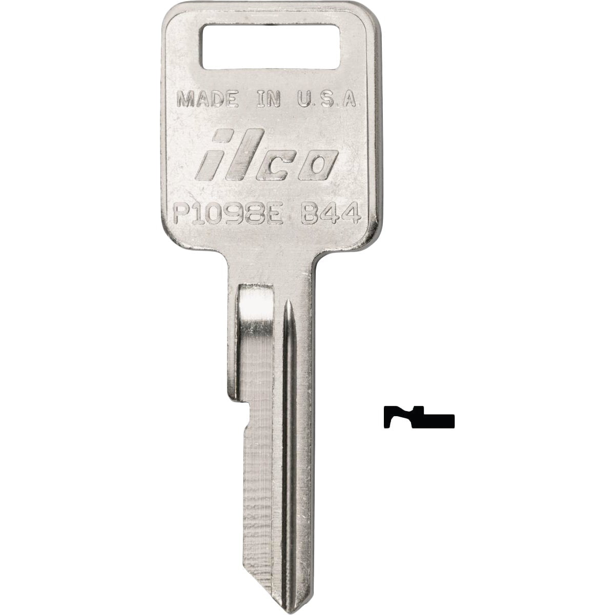 ILCO GM Nickel Plated Automotive Key, B44 (10-Pack) – Hemlock Hardware