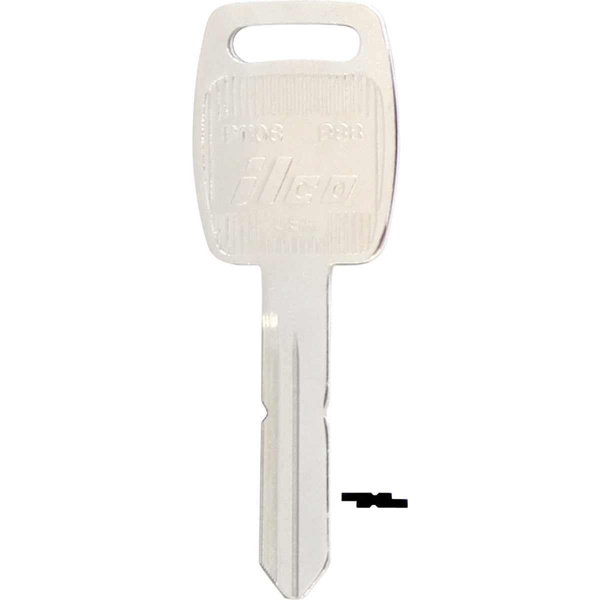 ILCO GM Nickel Plated Automotive Key, B88 (10-Pack) – Hemlock Hardware