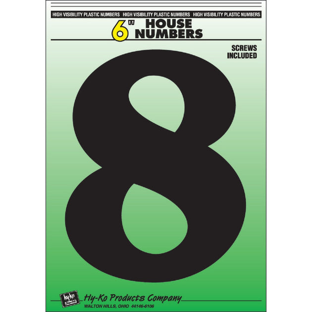 Hy-Ko 6 In. Plastic House Numbers – Hemlock Hardware