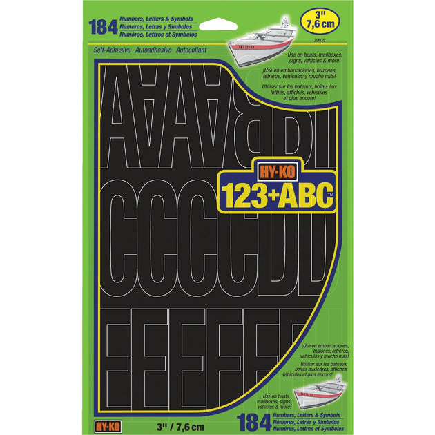 Hy-Ko Vinyl Letters , Numbers & Symbols – Hemlock Hardware