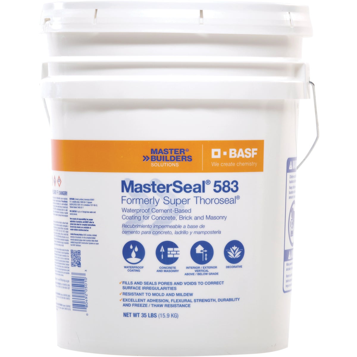 MasterSeal 583 5 Gal. White Masonry Waterproofer – Hemlock Hardware