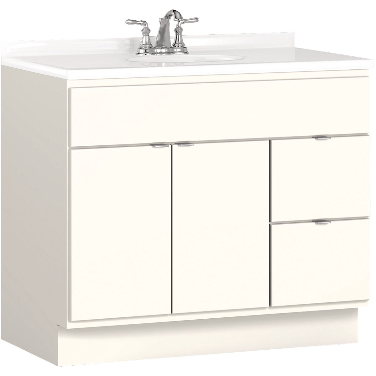 Bertch Riverside 36 In. W x 34-1/2 In. H x 21 In. D White Vanity Base ...