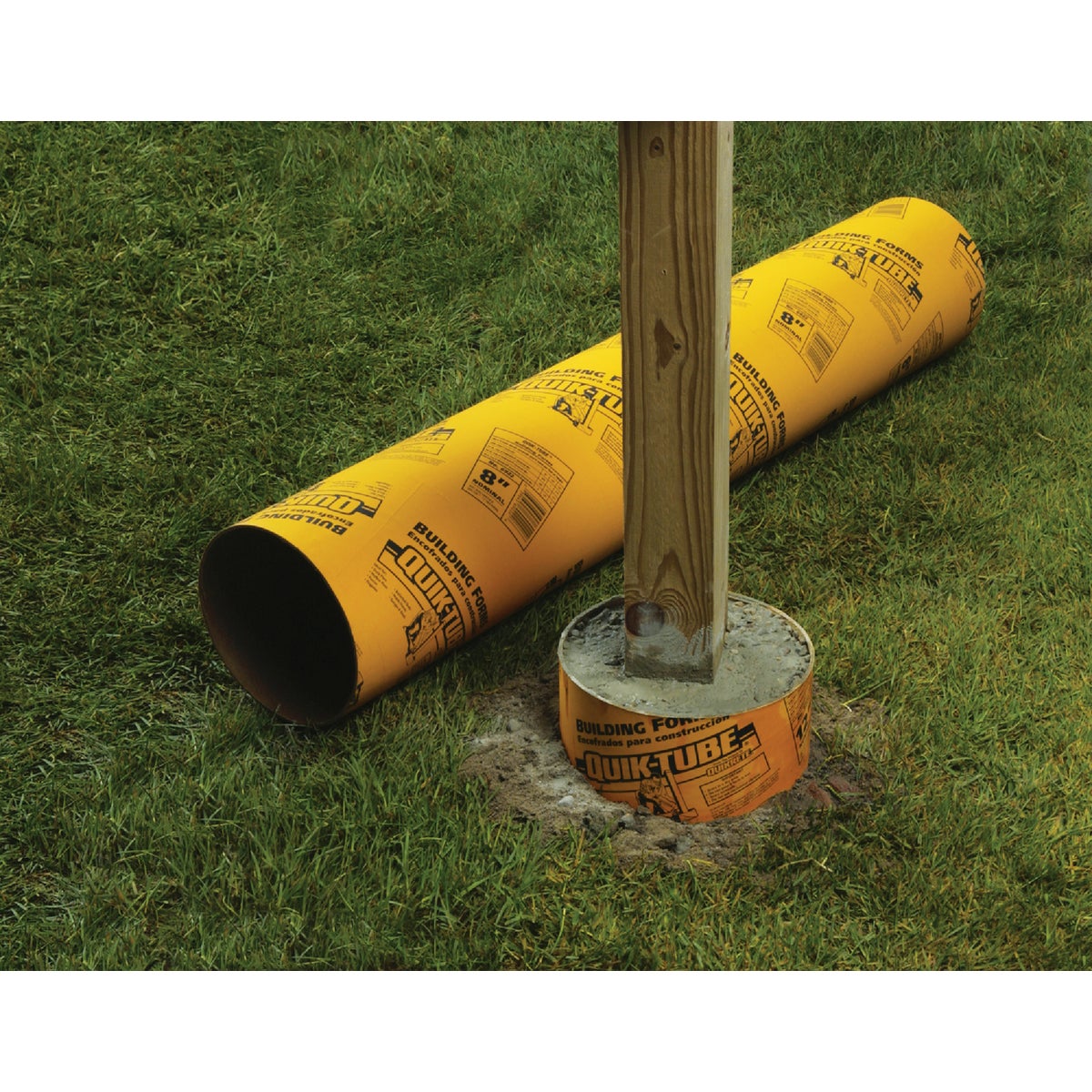 Quikrete Quik-Tube Rigid Fiber 8'' x 4' Concrete Form Tube – Hemlock ...