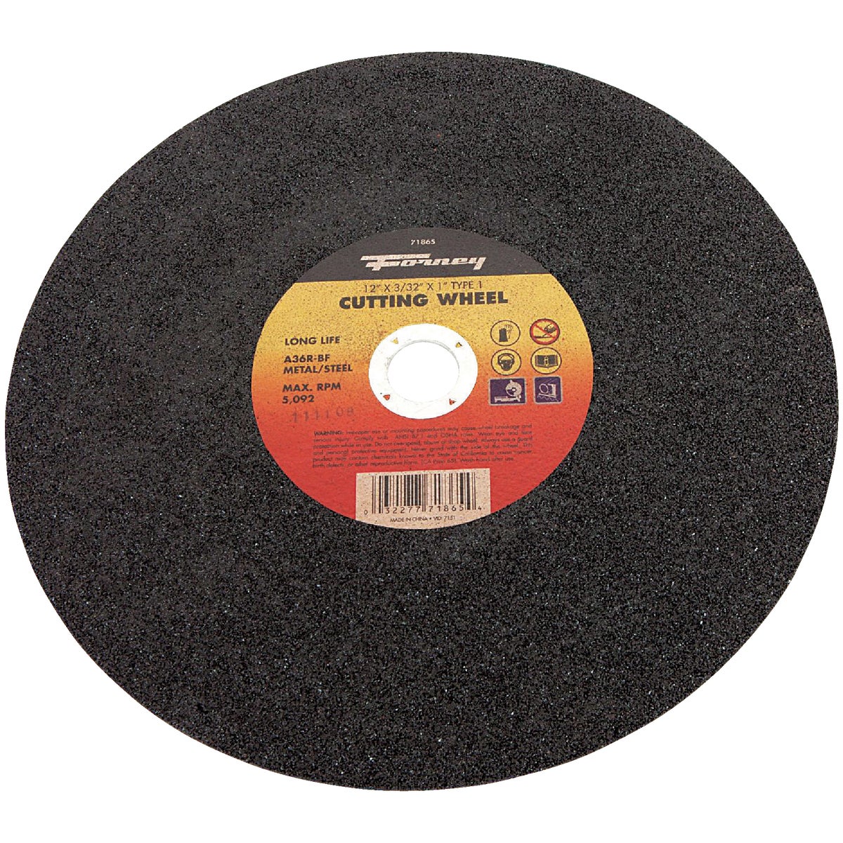 Forney Type 1 12 In. x 3/32 In. x 1 In. Steel Cut-Off Wheel – Hemlock ...