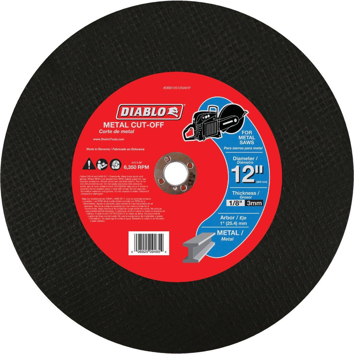 Diablo Type 1 12 In. x 1/8 In. x 1 In. Metal Cut-Off Wheel – Hemlock ...