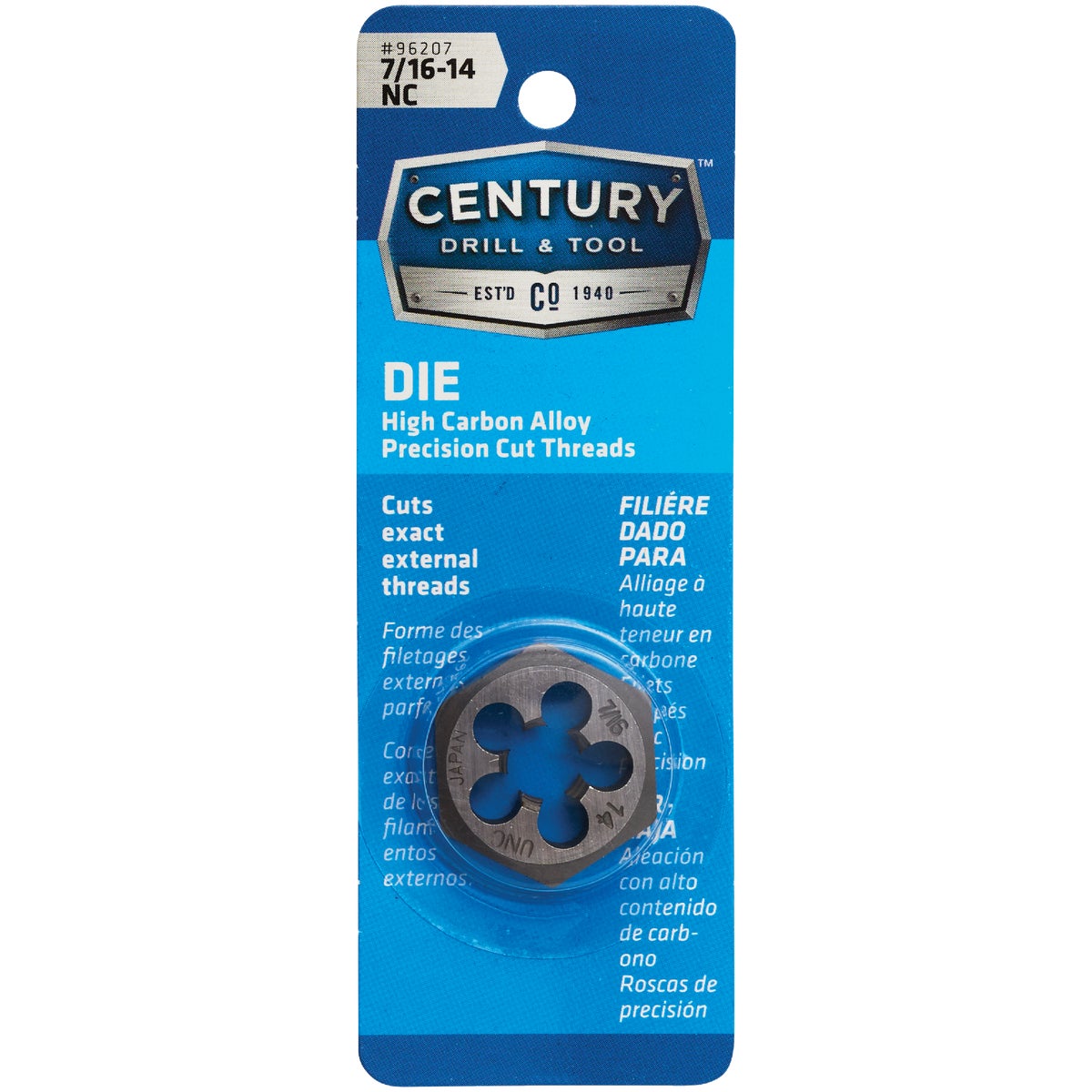 Century Drill & Tool 7/16-14 National Coarse 1 In. Across Flats Fracti ...
