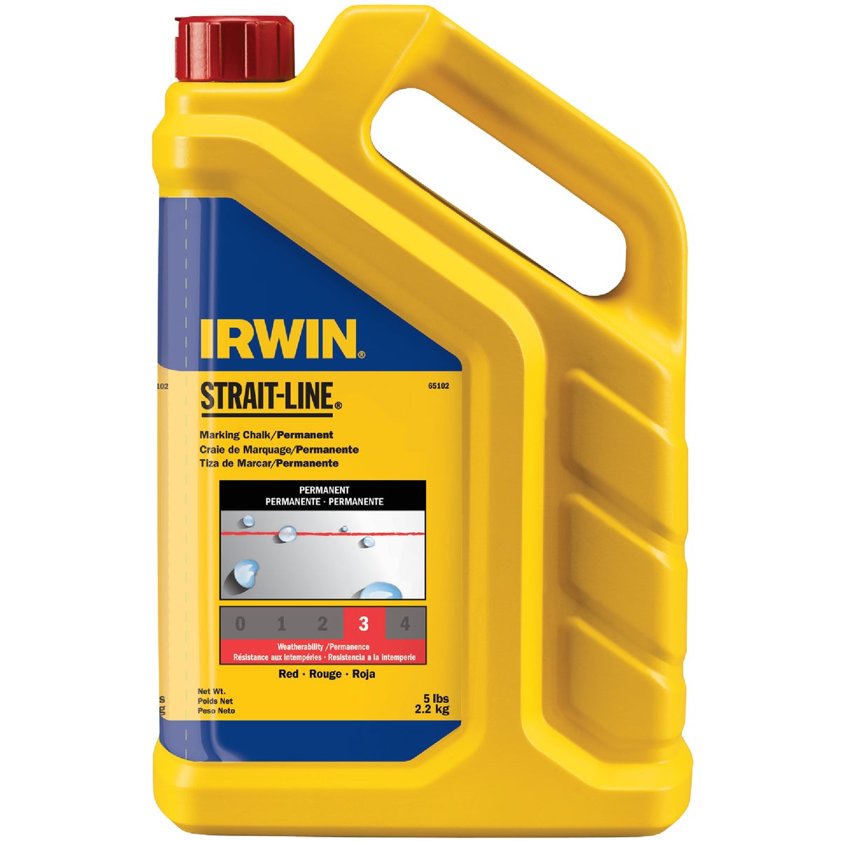 Irwin STRAIT-LINE 5 Lb. Red Permanent Chalk Line Chalk – Hemlock Hardware