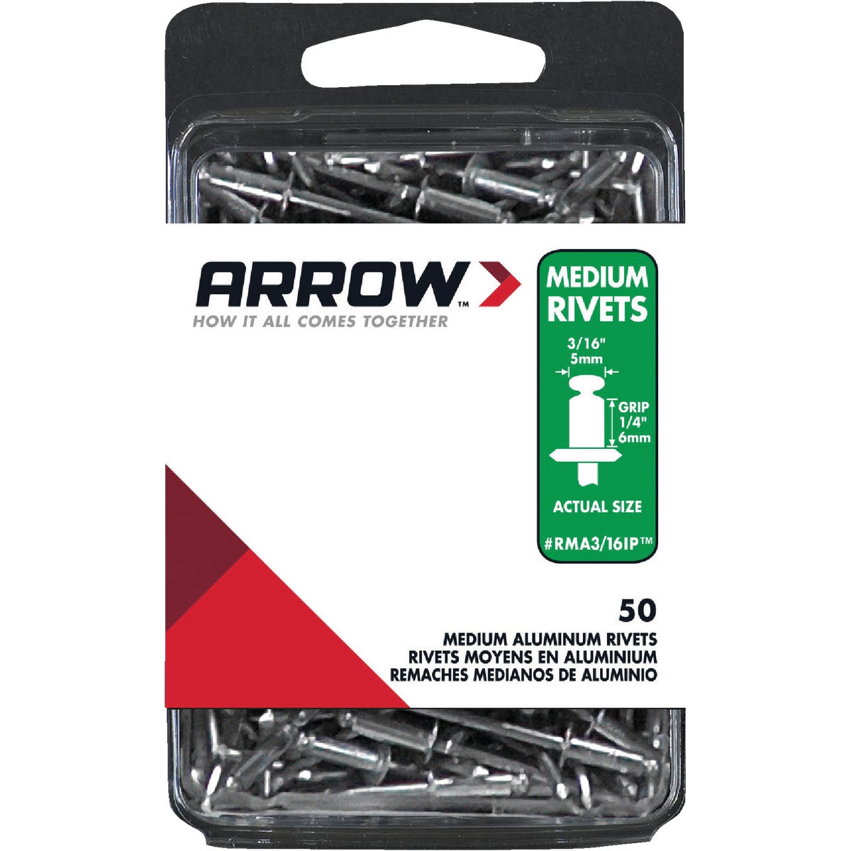 Arrow 3/16 In. x 1/4 In. Aluminum IP Rivet (50 Count) – Hemlock Hardware