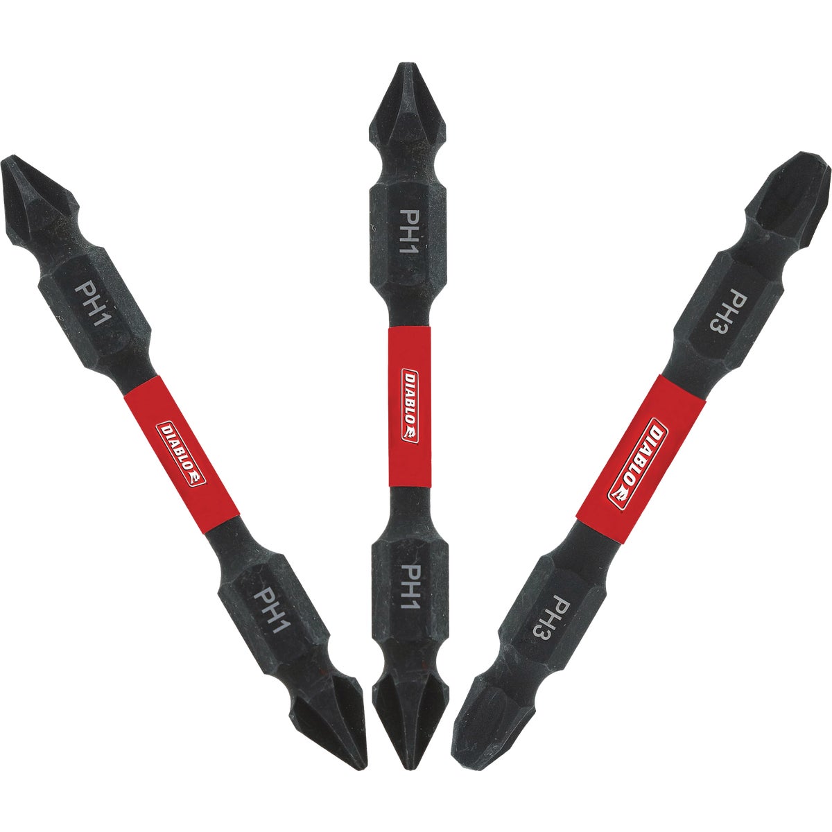 Diablo 3-Piece Phillips 2-3/8 In. Power Double-End Screwdriver Bit Set ...