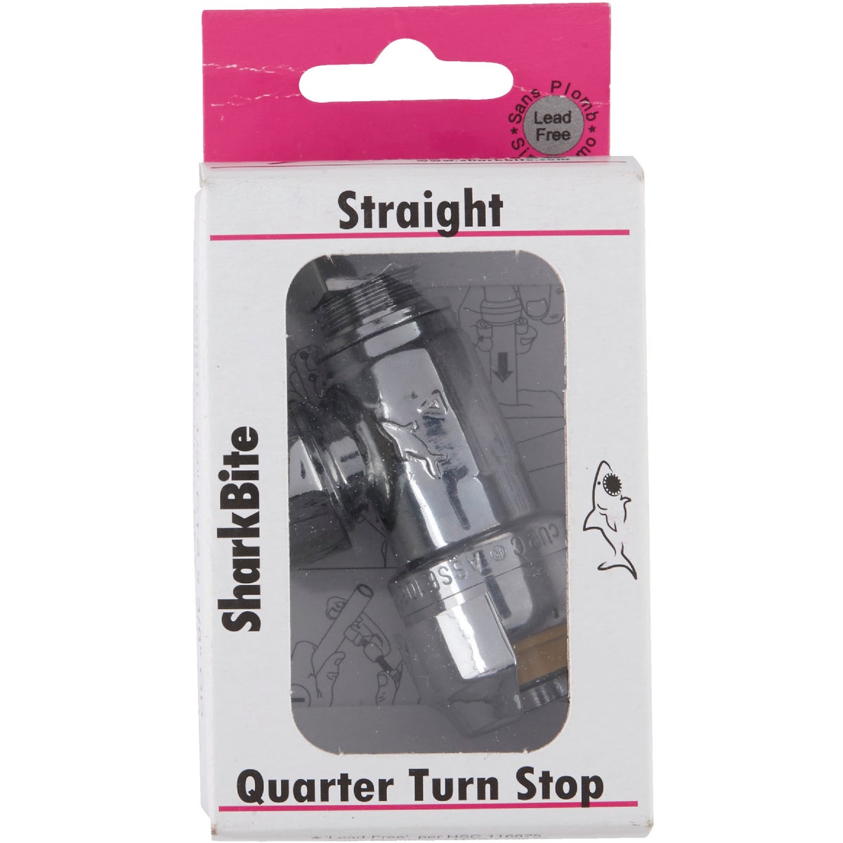 SharkBite 1/2 In. x 3/8 In. Compression Brass Straight Stop Valve ...