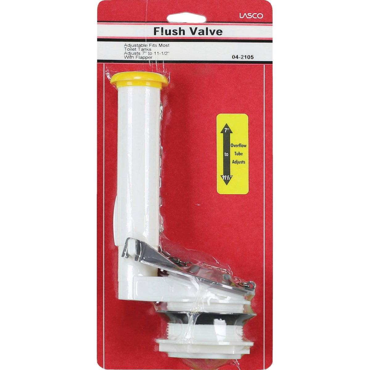 Lasco 2 In. 1.6 GPF Adjustable Flush Valve with Flapper and Chain ...