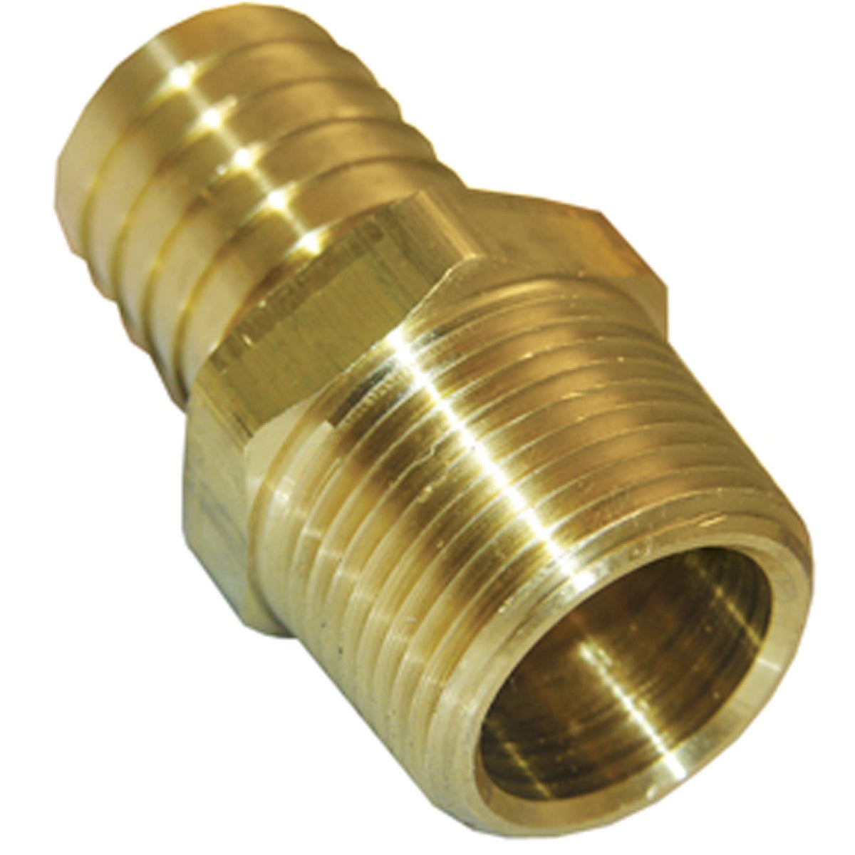 Lasco 1/2 In. MPT x 3/4 In. Brass Hose Barb Adapter – Hemlock Hardware