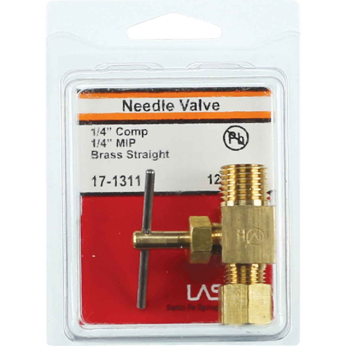 Lasco 1/4 In. C x 1/4 In. MIP Brass Straight Needle Valve – Hemlock ...