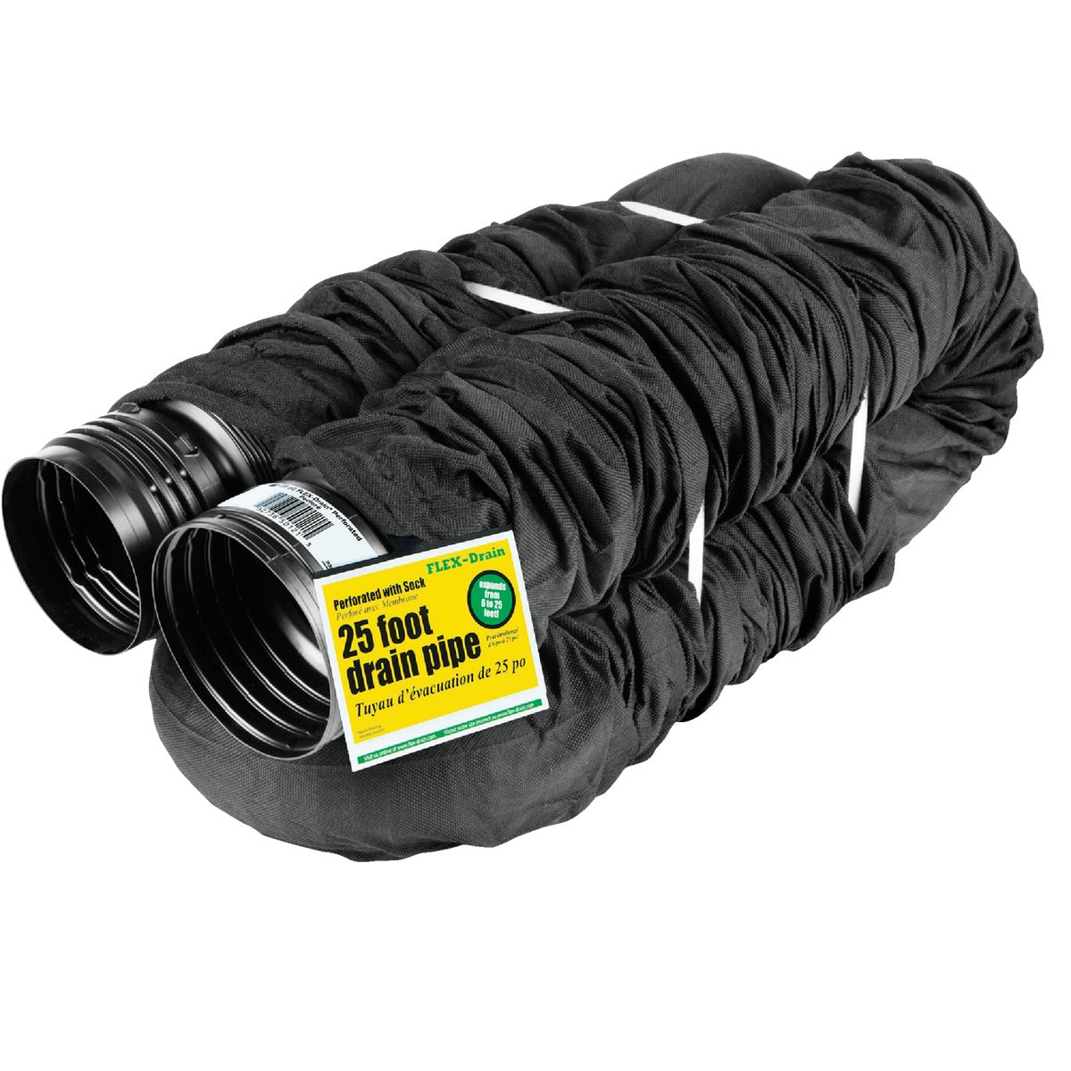 Amerimax FLEX-Drain 4 In. X 25 Ft. Expandable Perforated Drainage Pipe ...