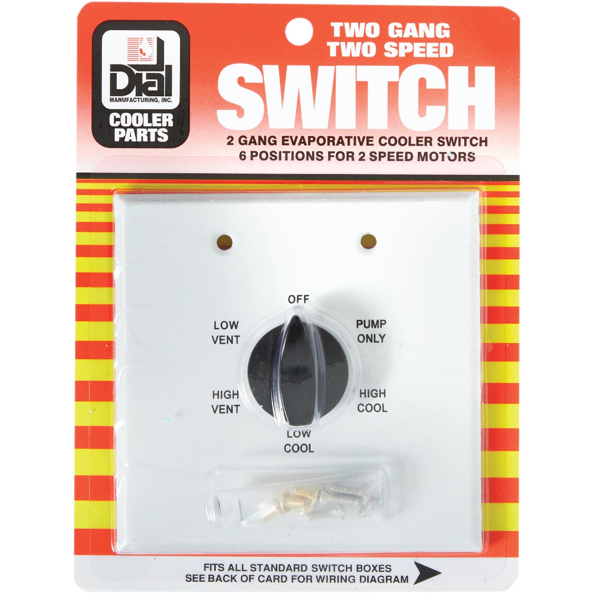 Dial Two-Speed Six-Position Metal Rotary Switch - 2 Gang Metal ...