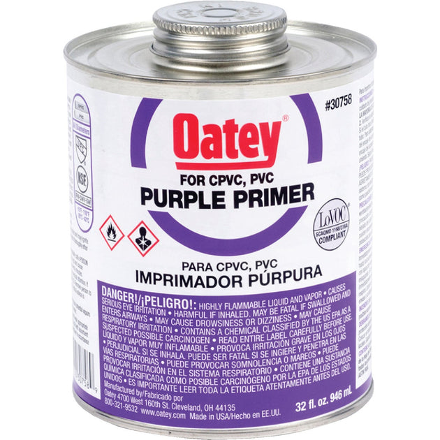 Oatey Purple Pipe and Fitting Primer for PVC/CPVC – Hemlock Hardware
