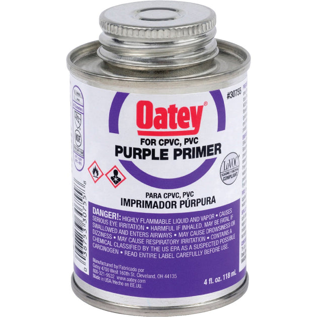Oatey Purple Pipe and Fitting Primer for PVC/CPVC – Hemlock Hardware