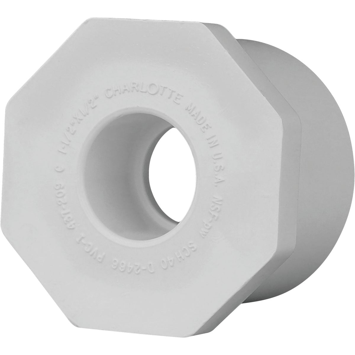 Charlotte Pipe 1-1/2 In. SPG x 1/2 In. Slip Schedule 40 PVC Bushing ...