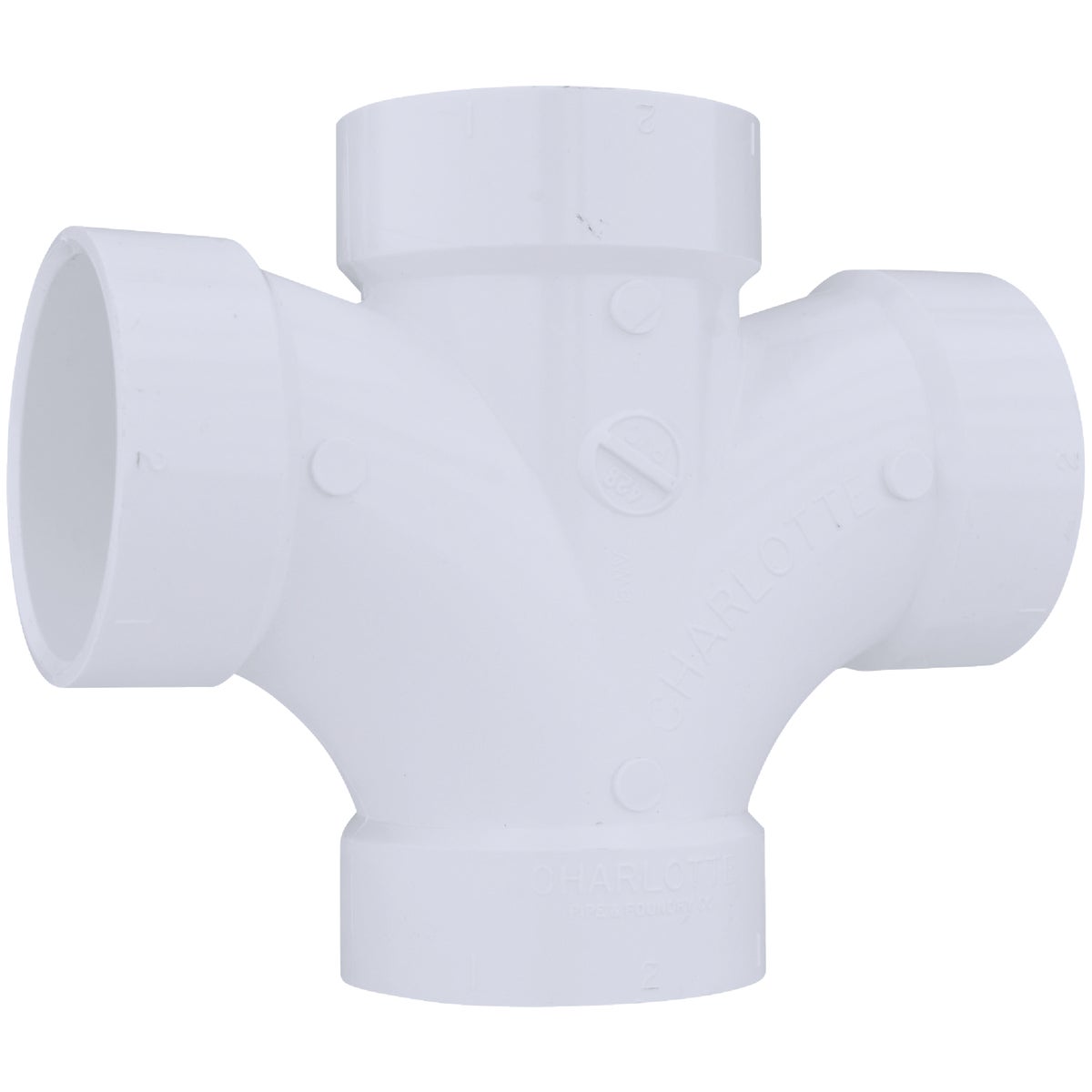 Charlotte Pipe 2 In. Double Sanitary DWV PVC Tee – Hemlock Hardware