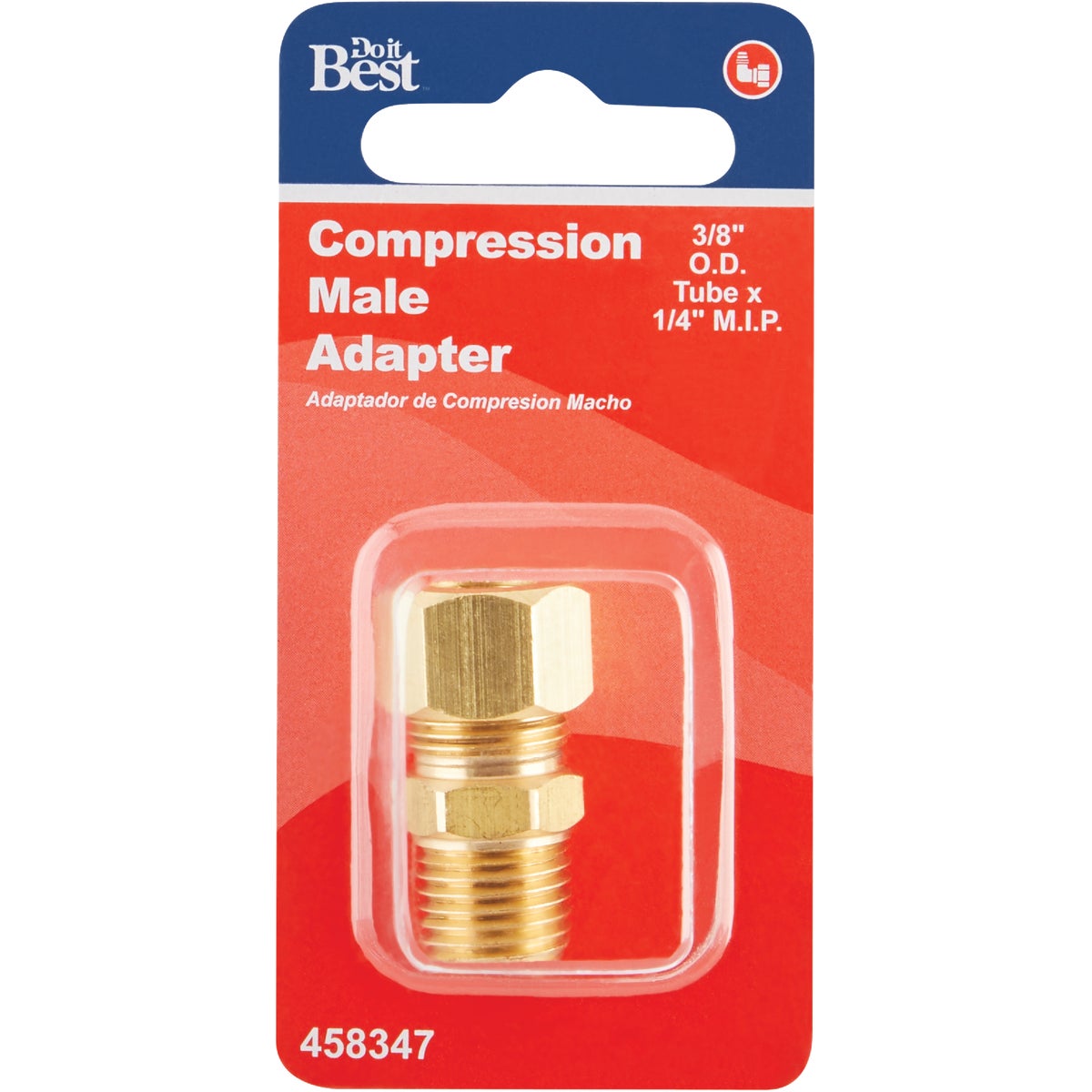 Do it 3/8 In. x 1/4 In. Brass Male Union Compression Adapter – Hemlock ...