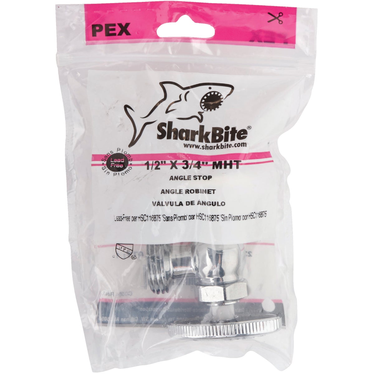 SharkBite 1/2 In. CFX x 3/4 In. MGH Angle Pex Stop Valve – Hemlock Hardware
