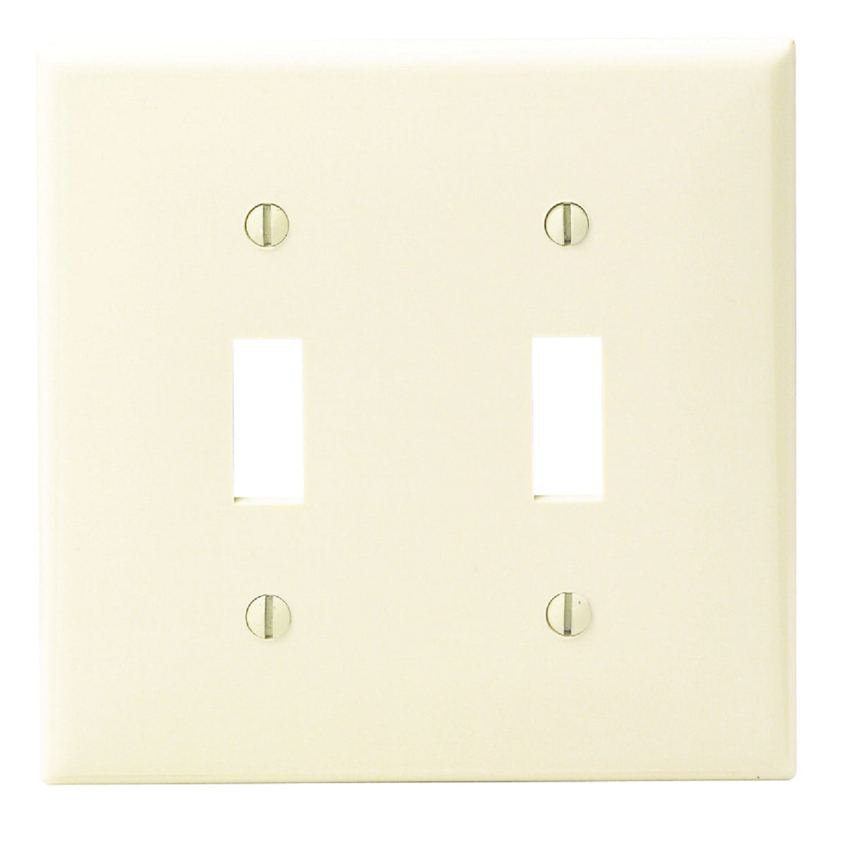 Leviton 2-Gang Thermoplastic Nylon Toggle Switch Wall Plate, Ivory ...