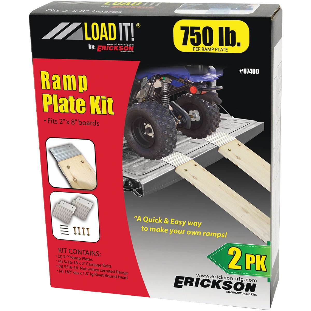 Erickson 750 Lb. Capacity Aluminum Ramp Kit (2-Pack) – Hemlock Hardware